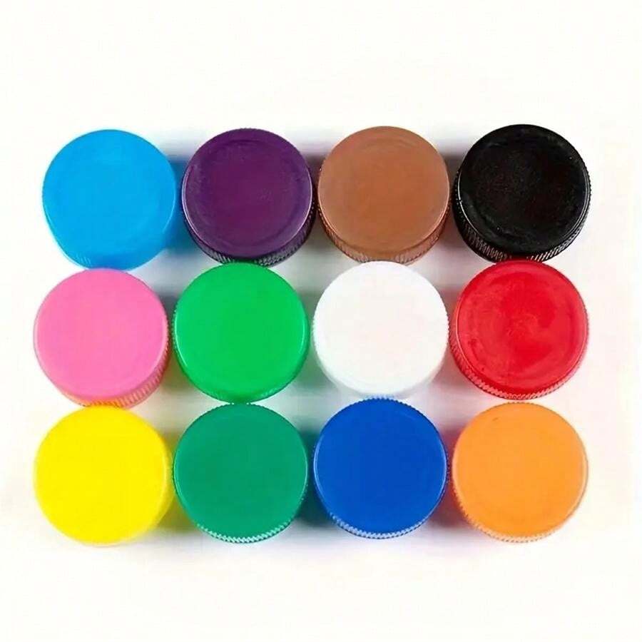 50pcs Random Color Colored Plastic Bottle Caps, Plastic Bottle Caps ...