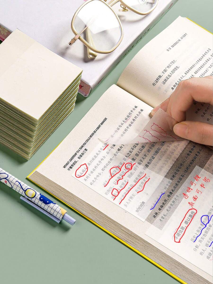 50sheets/Pack, PET Transparent Sticky Notes, Available In Multiple ...