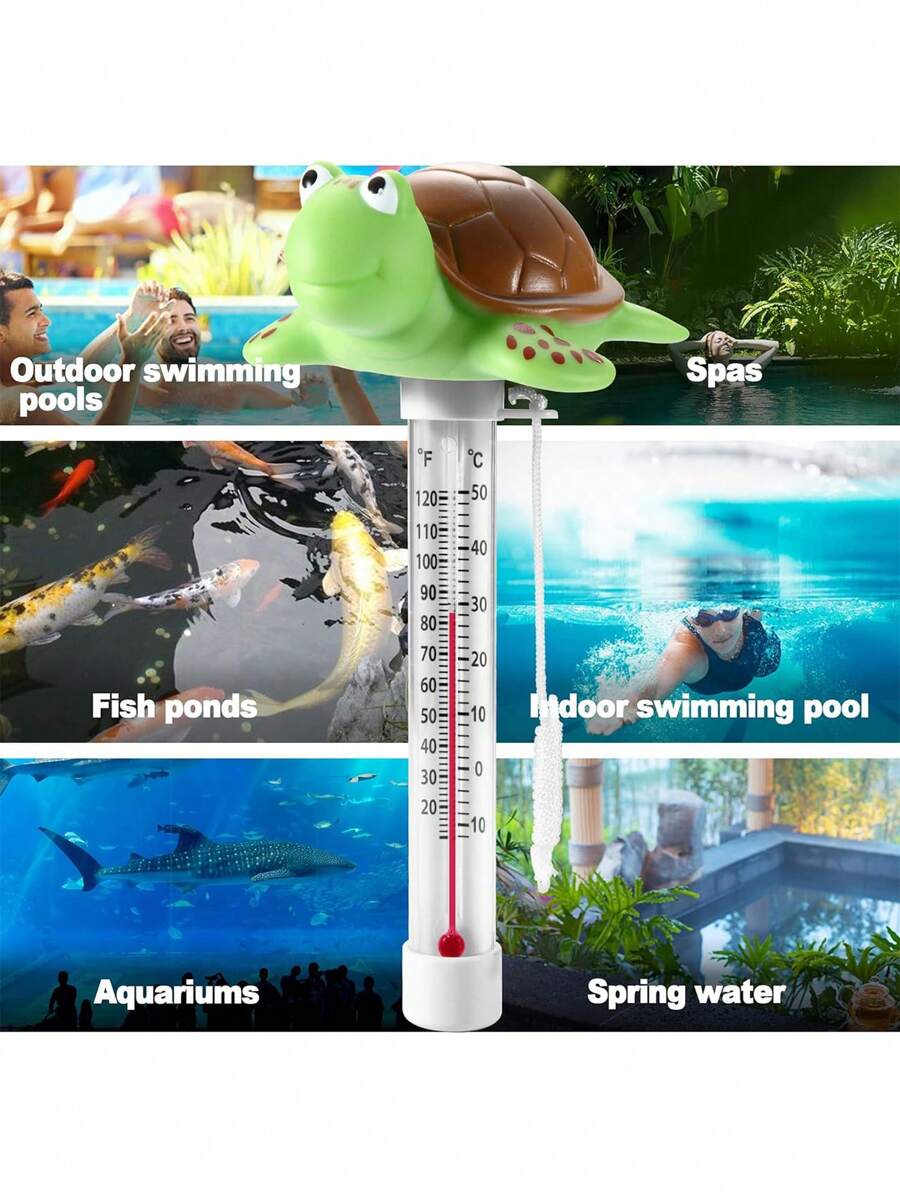Floating Swimming Pool Thermometer - Easy-To-Read Water Temperature ...