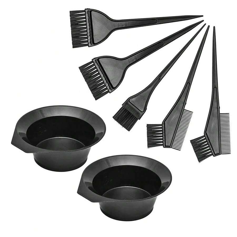 7Pcs Hair Dye Bowl And Brush Kit, Professional Hair Coloring Brushes ...
