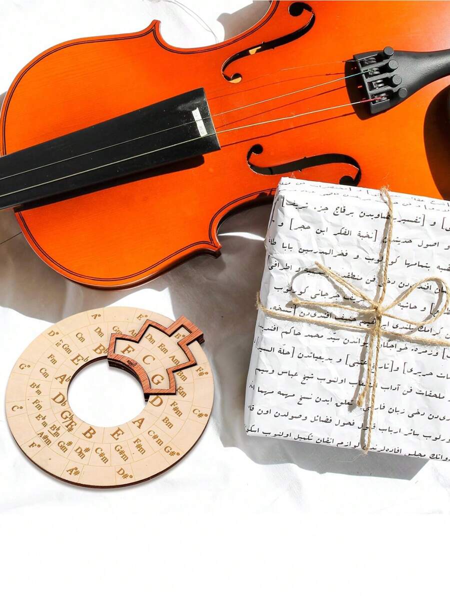 1pc Wooden Melody Tool, Circle Of Fifths Wheel, Circle Wooden Wheel And ...