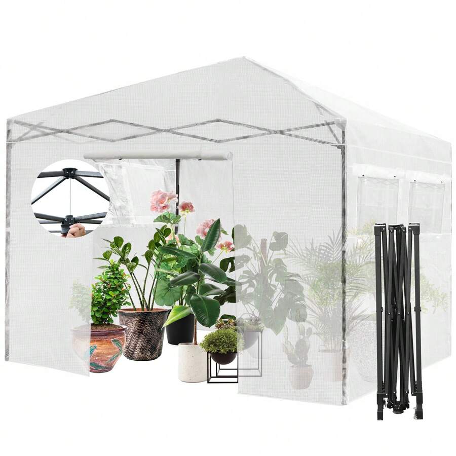 3M X 3M Portable Garden Greenhouse Indoor & Outdoor, Mini Walk-In ...