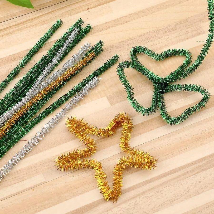 300pcs Glitter Pipe Cleaners, 30cm/11.8inch Sparkle Pipe Cleaner, Pipe ...