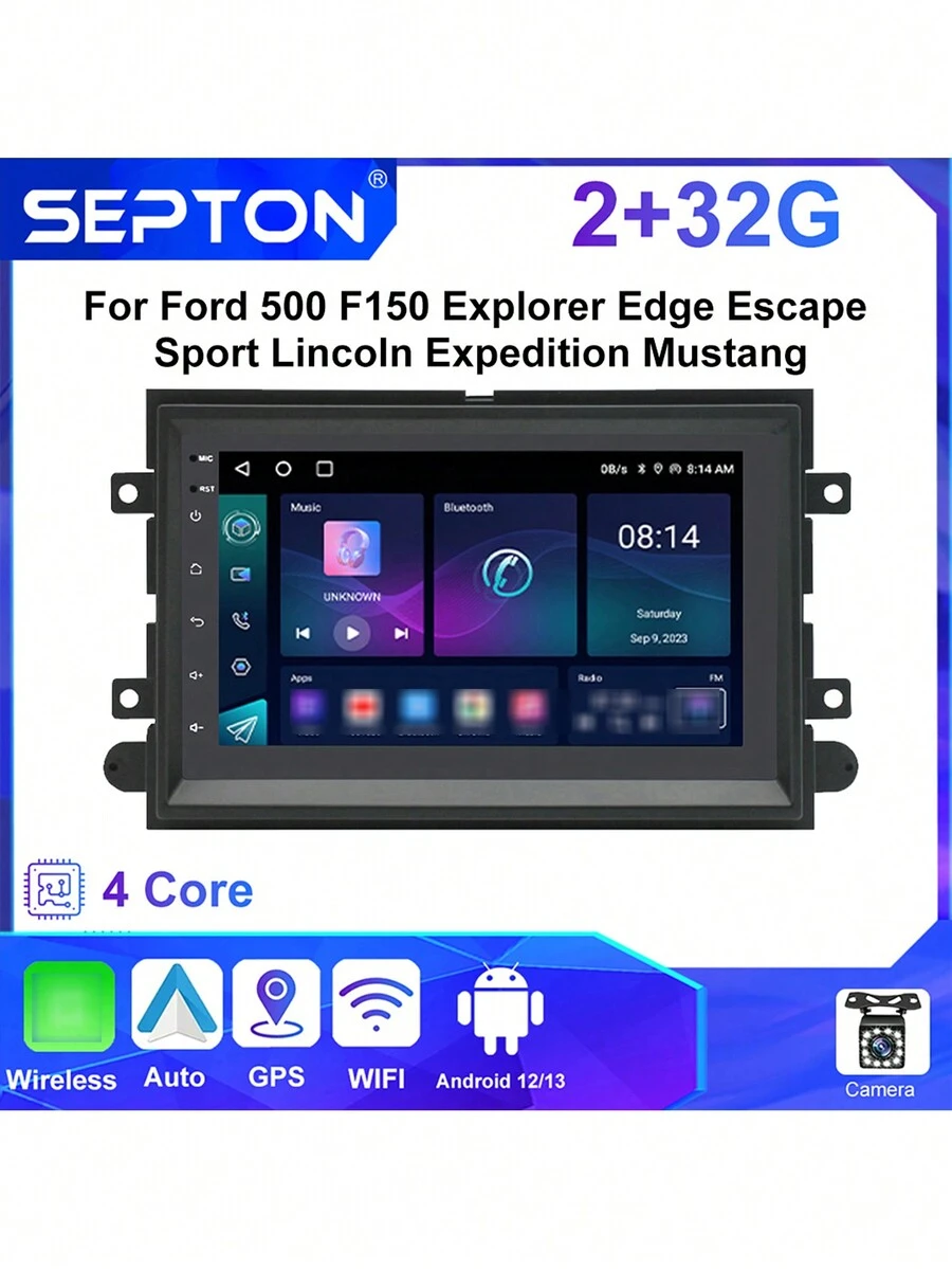 1 Pc SEPTON 7"Universal Android 2din Car Radio For 500 F150 F250 F350 Fusion Explorer E150/E250 ...