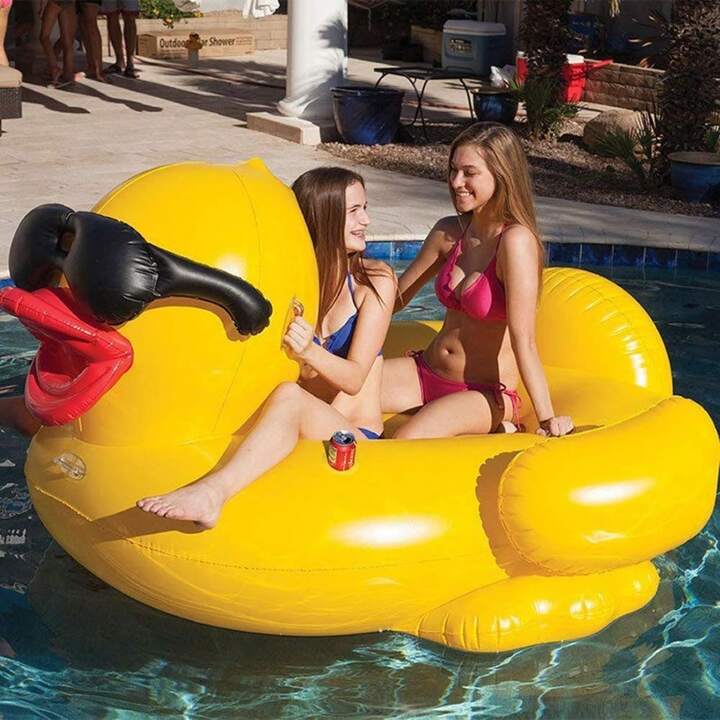 1 Pc Inflatable Pool Floats Adult Size For Swimming Pool Giant Duck Pool Float Swimming Ring Floating Funny Large Rideable Blow Up Summer Beach Floaties Swim Lounger Rings Lake Floaty Toy SHEIN USA