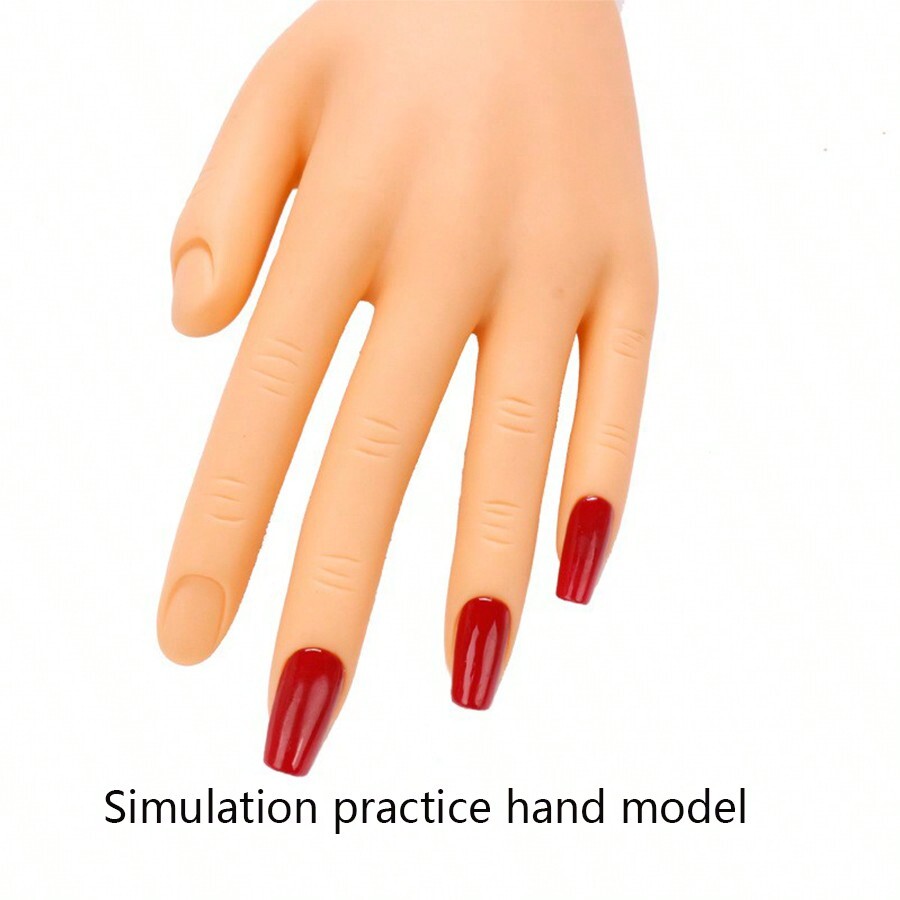 Nail Art Practice Hand Rest, Fake Flexible Fingers Model With Fixed ...