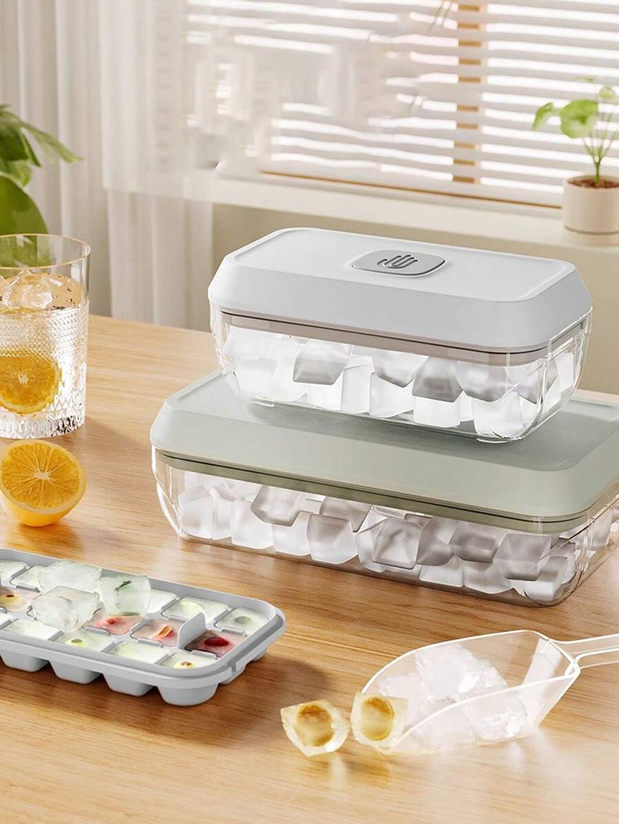 1 Pc, Lce Cube Mold, Freezer Lce Tray WVithLid And Lce Box, Easy To ...