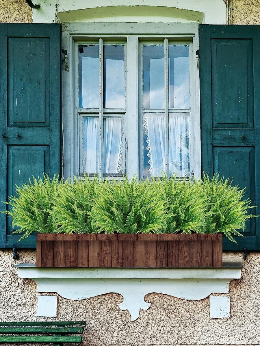 2/6/12pcs Artificial Plant Green Seven-Fork Equisetum, Artificial Fern ...