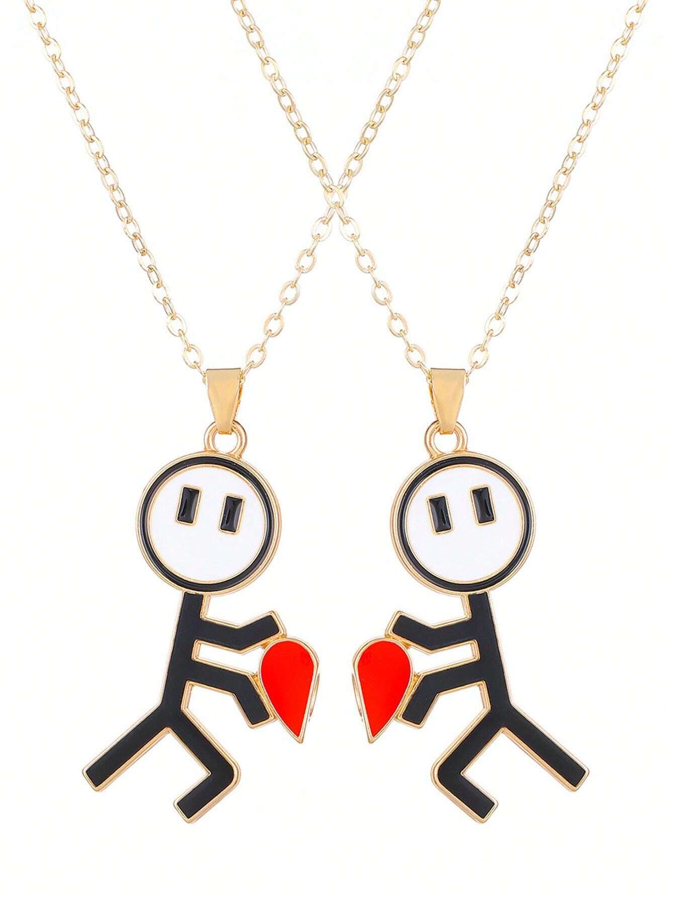 Conjunto de 2 collares de aleación minimalista, a la moda y combinables ...