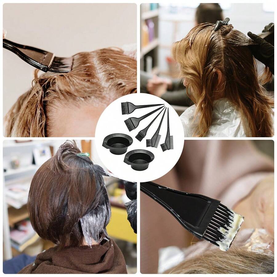 7Pcs Hair Dye Bowl And Brush Kit, Professional Hair Coloring Brushes ...