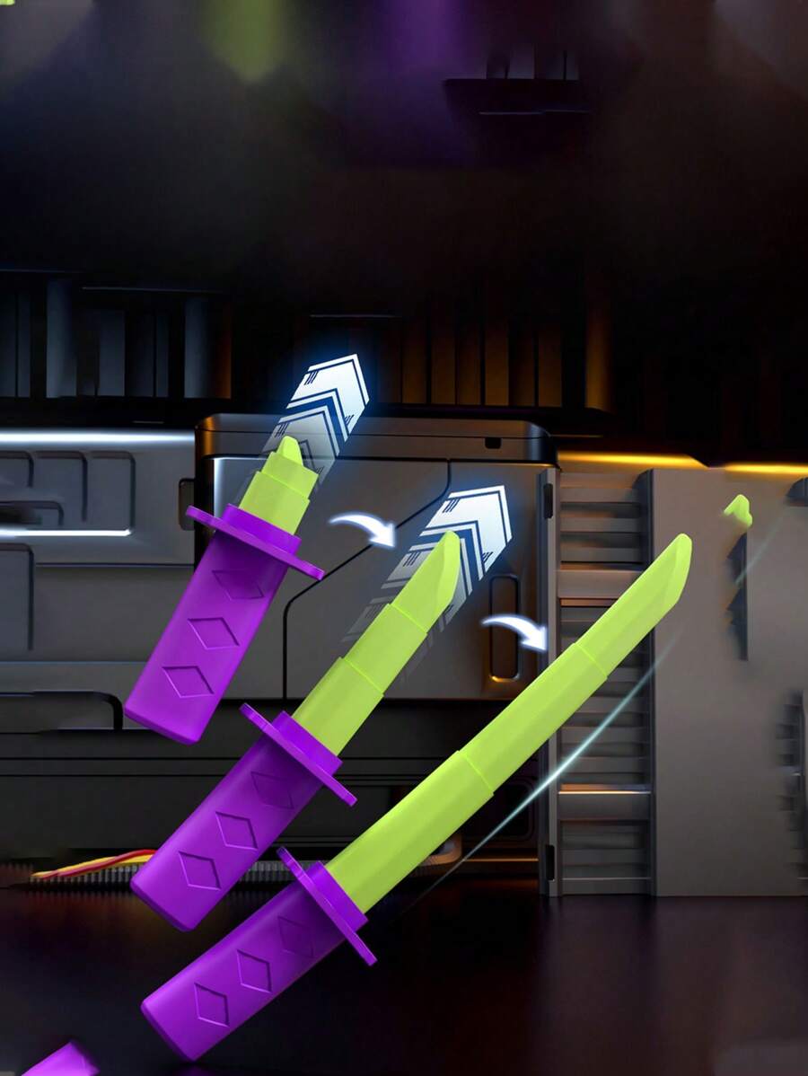 Retractable Samurai Sword Plastic Weapon 3D Printed Kinetic Gravity ...