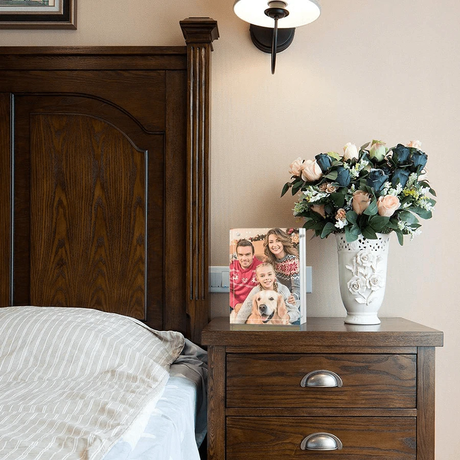 Acrylic Photo Frame 3.94*5.91in , Clear Free Standing Desktop Double ...