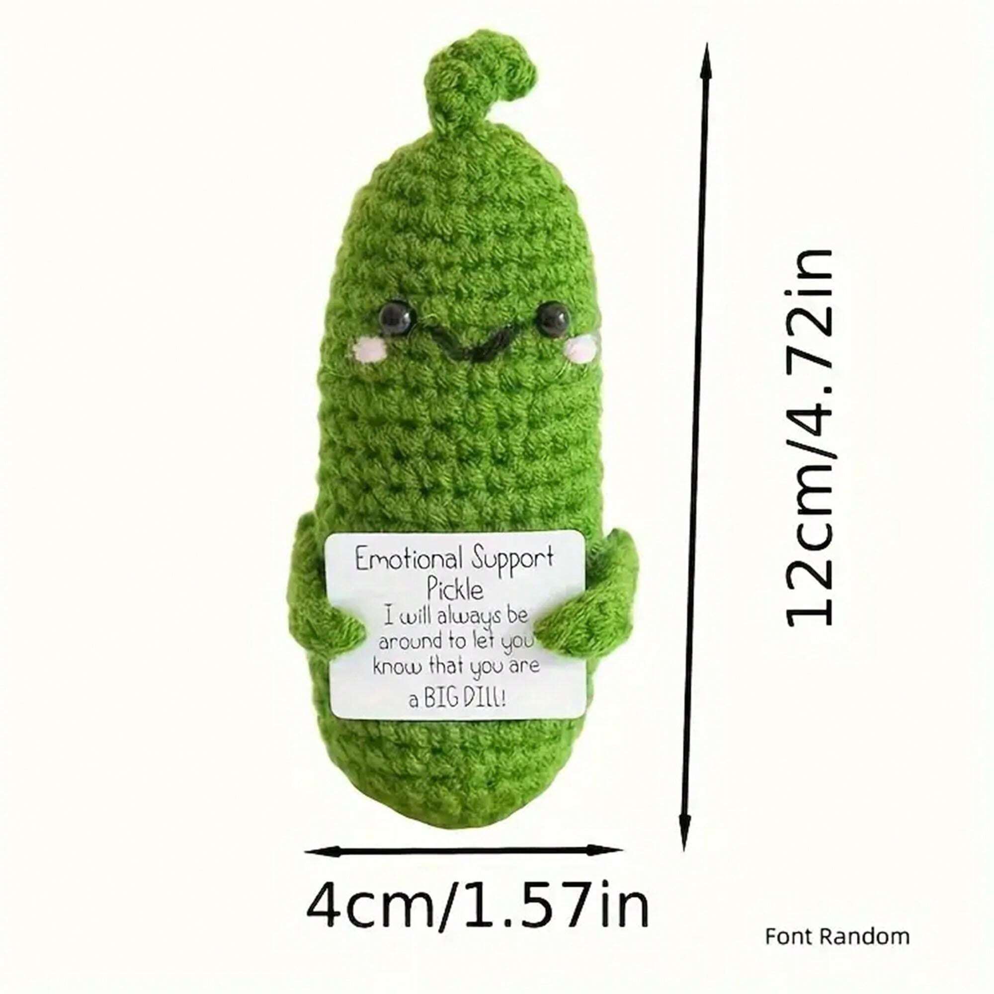 1pc, Handmade Emotional Support Pickled Cucumber GiftHandmade Crochet ...