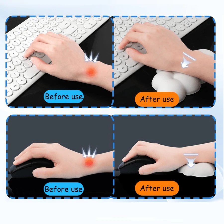 1 PC Cloud-Shaped Keyboard WRIST REST,Memory Foam Hand Support,นุ่มและ ...