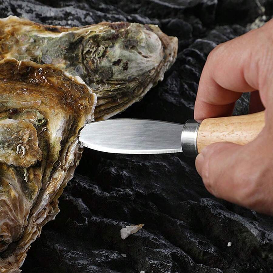 1pc Stainless Steel Oyster Knife Seafood Shellfish Shucker, Kitchen ...