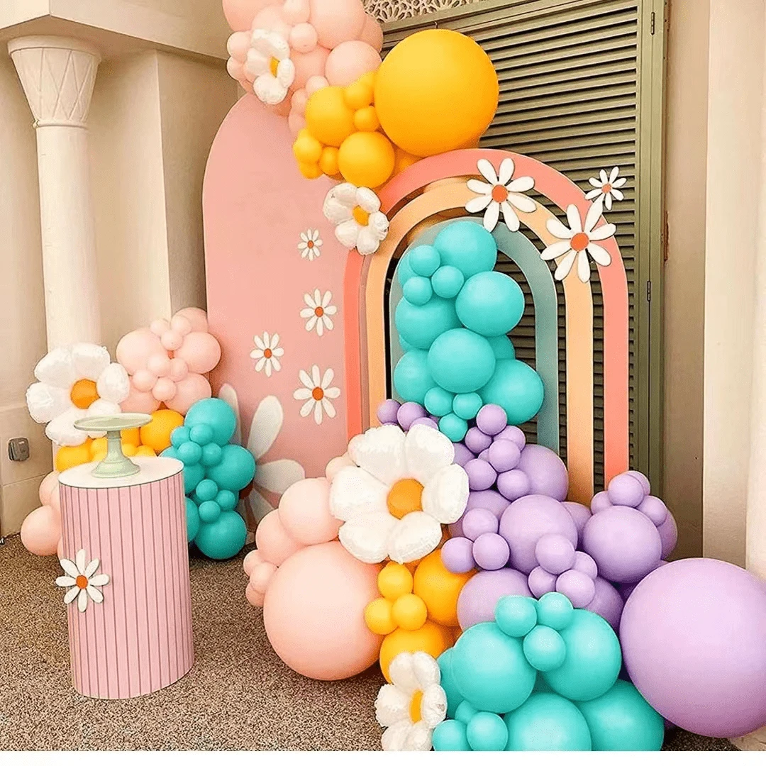 Daisy Themed Party Balloon Set, Baby Birthday Decoration With Balloon ...
