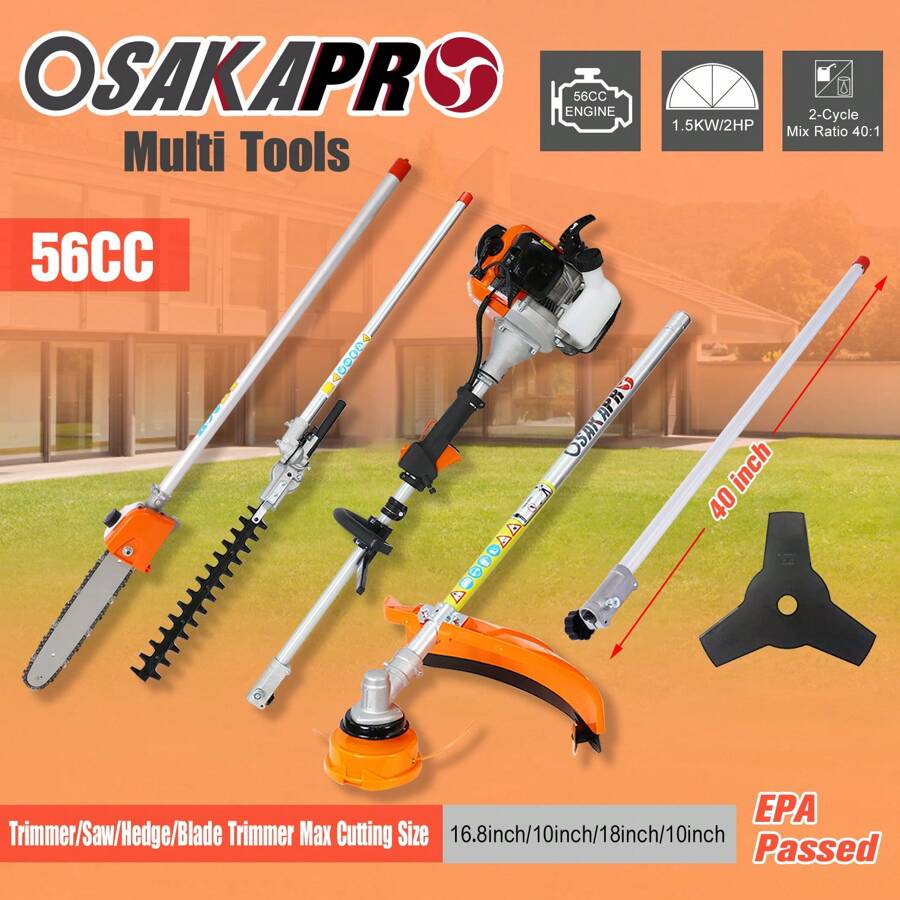 OSAKAPR Système d'outils de jardin multifonctionnel 8 en 1, outil de ...