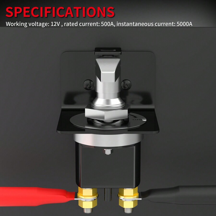 1pc 500A 12V Battery Disconnect Switch With Lockout Plate Heavy Duty ...