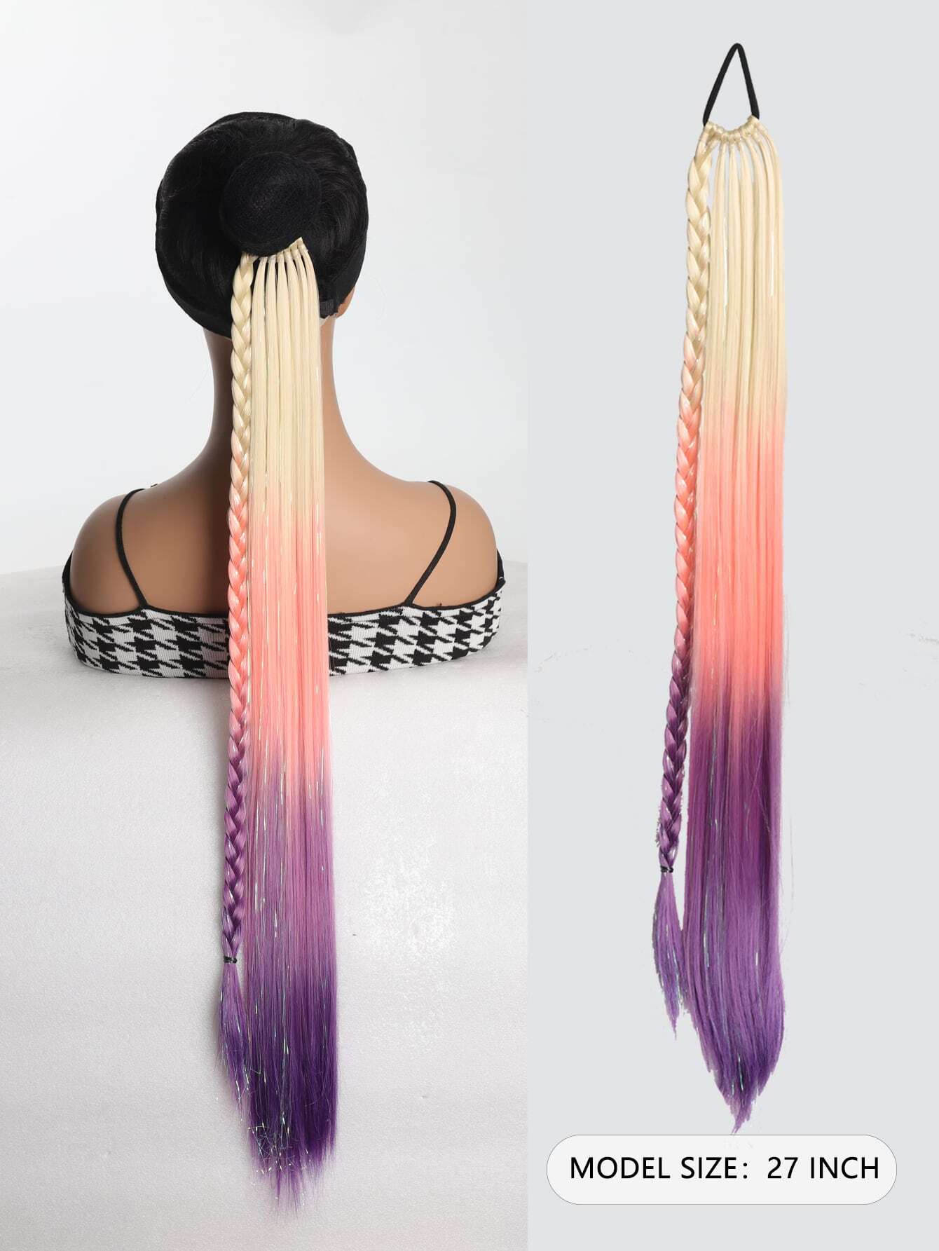Twist Ponytail Braid 27 นิ้วผมหางม้าสีสันสดใส Extension Braid | SHEIN TH
