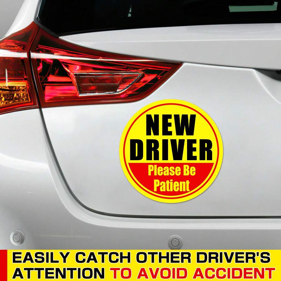 6pcs 6.49 Inch X 6.49 Inch New Driver Sticker Magnet For Car Signs ...