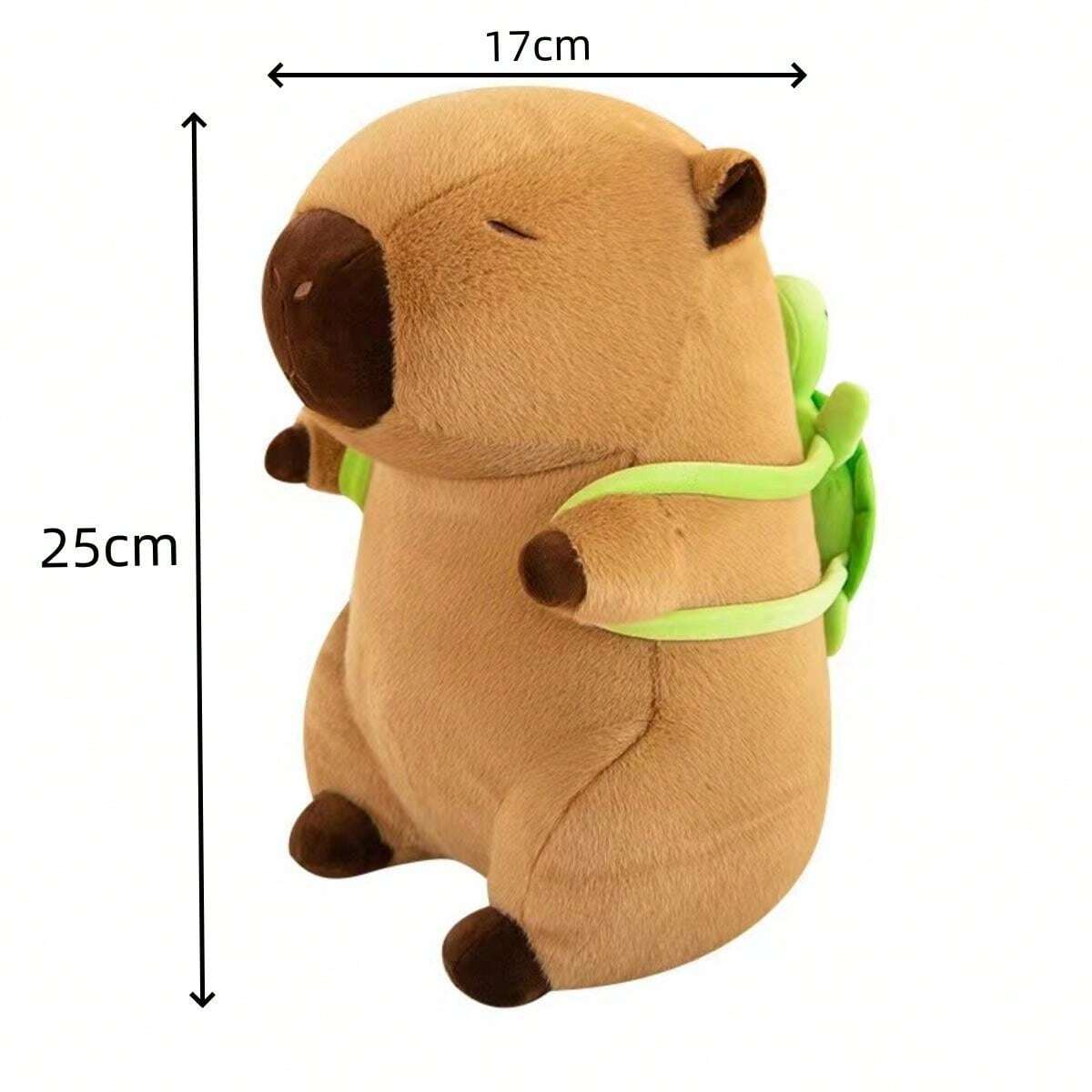 Capibala Capybara Doll con zainetto tartaruga, peluche creativo Ugly ...