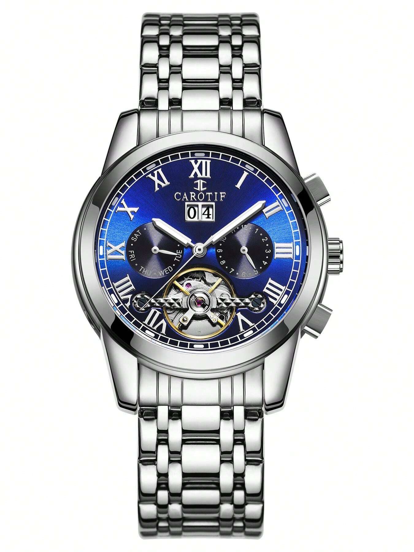 CAROTIF Automatic Mechanical Business Casual Multi-Function Men's Wrist ...