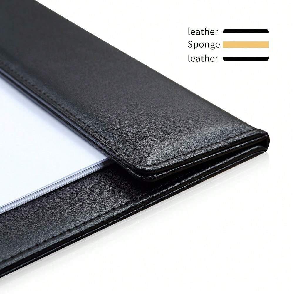 1pc Magnetic Writing Pad Clip, Leather Clipboard For Restaurant Hotel ...