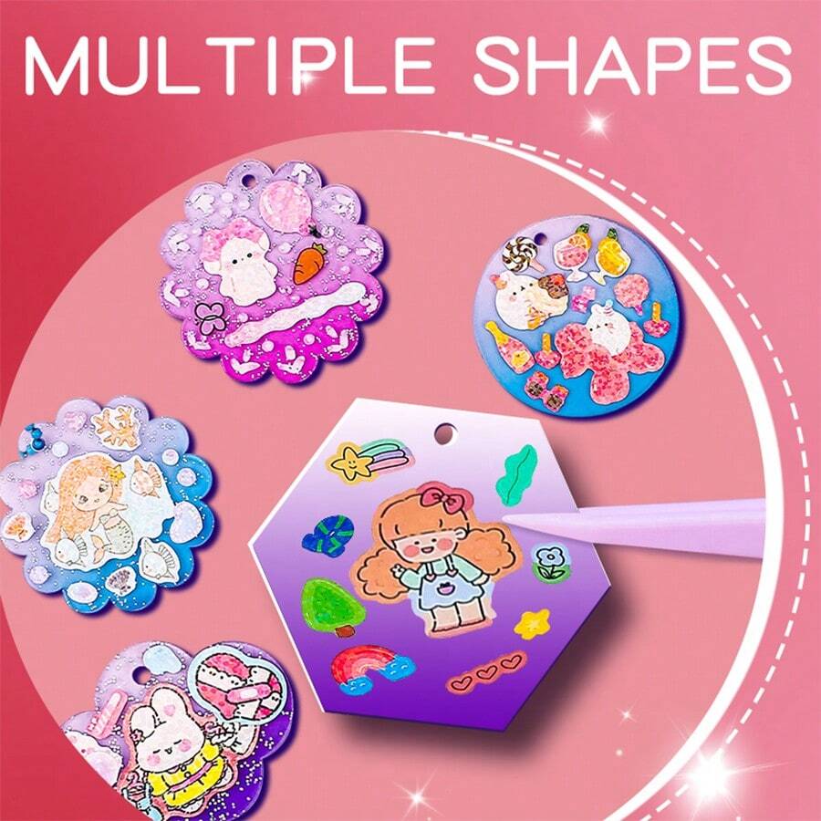 113pcs Cartoon Guka Cream Gum Boxed Stickers Set TransparentAcrylic ...