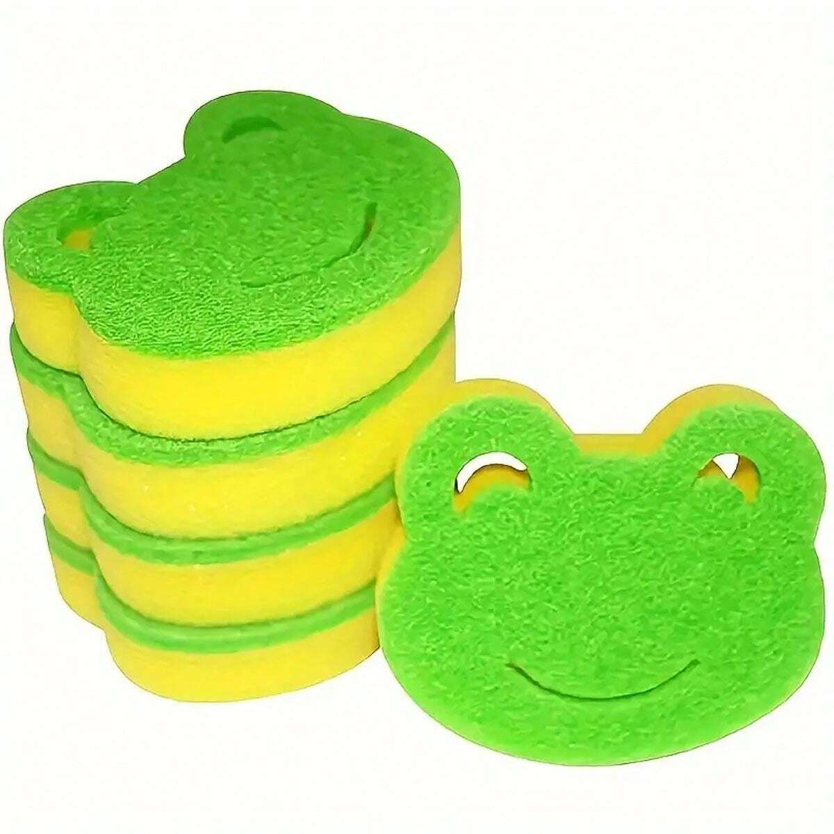 5pcs Frog Shaped Magic Sponge Eraser, Cleaning Sponge With Strong Water ...