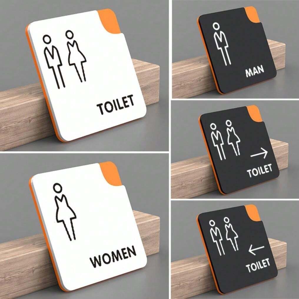 Creative Restroom Sign, Acrylic Men And Women Bathroom Sign, Restroom ...