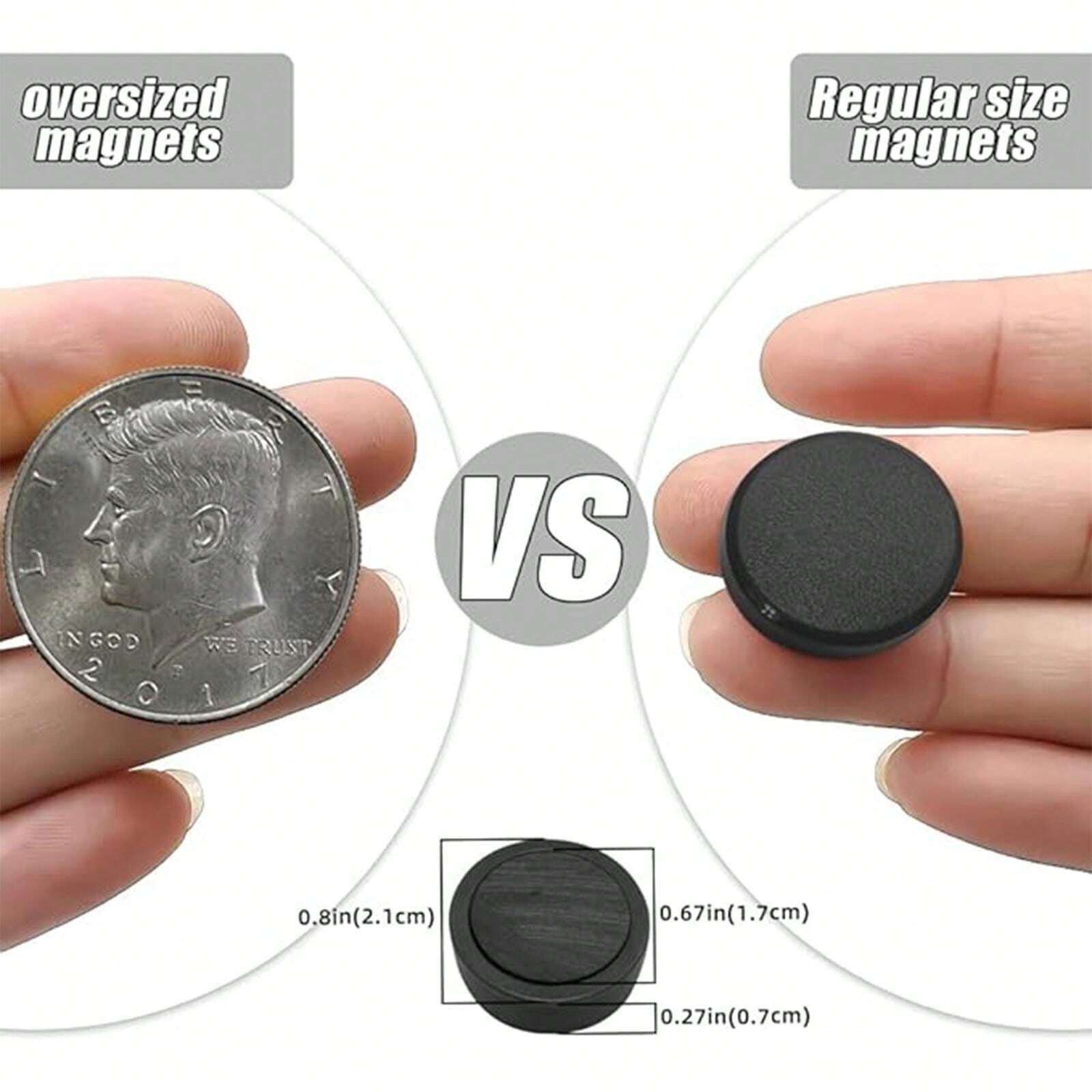 10 Pcs Black Magnetic Push Pins For Refrigerator Magnets, Brushed ...