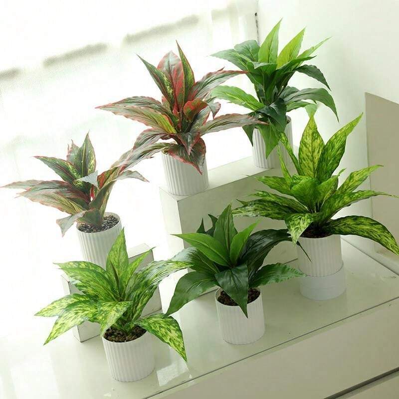 Artificial Plant Set - One Sailing Prosperity Variegated Ivy Turtle ...