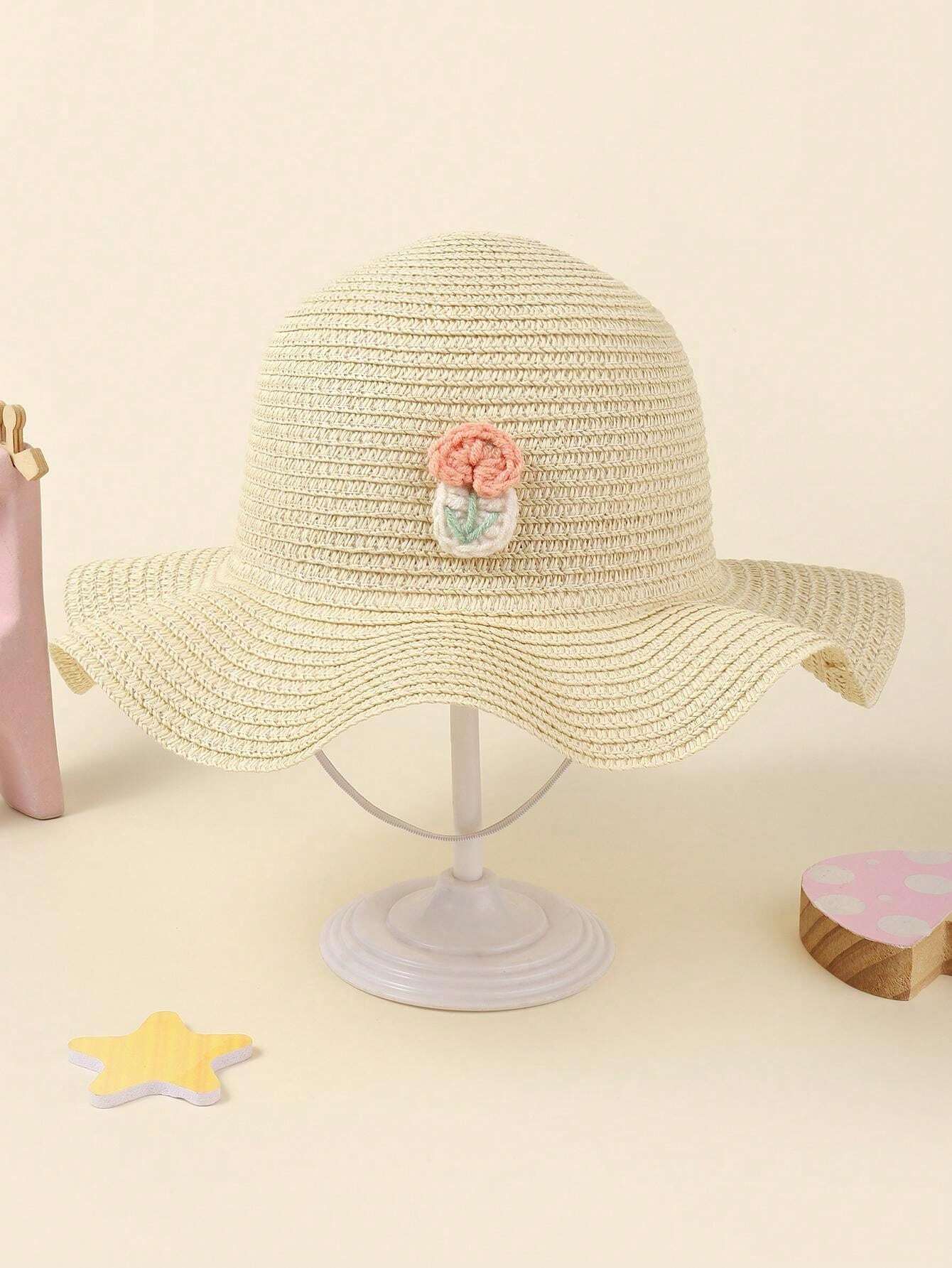 Children Summer Sun Hat, Boy And Girl Wide Brim Beach Hat, Girl Bucket ...