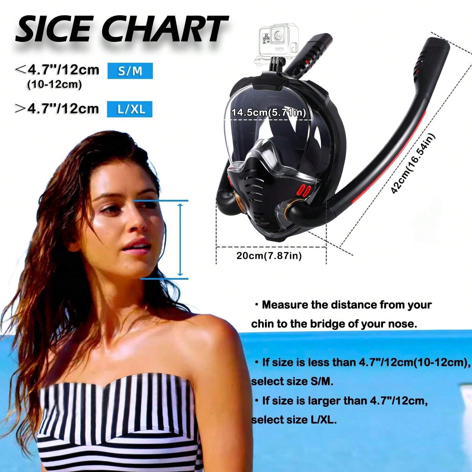 Snorkeling Swimming Mask And Snorkeling Swimming Flippers Set, Double ...