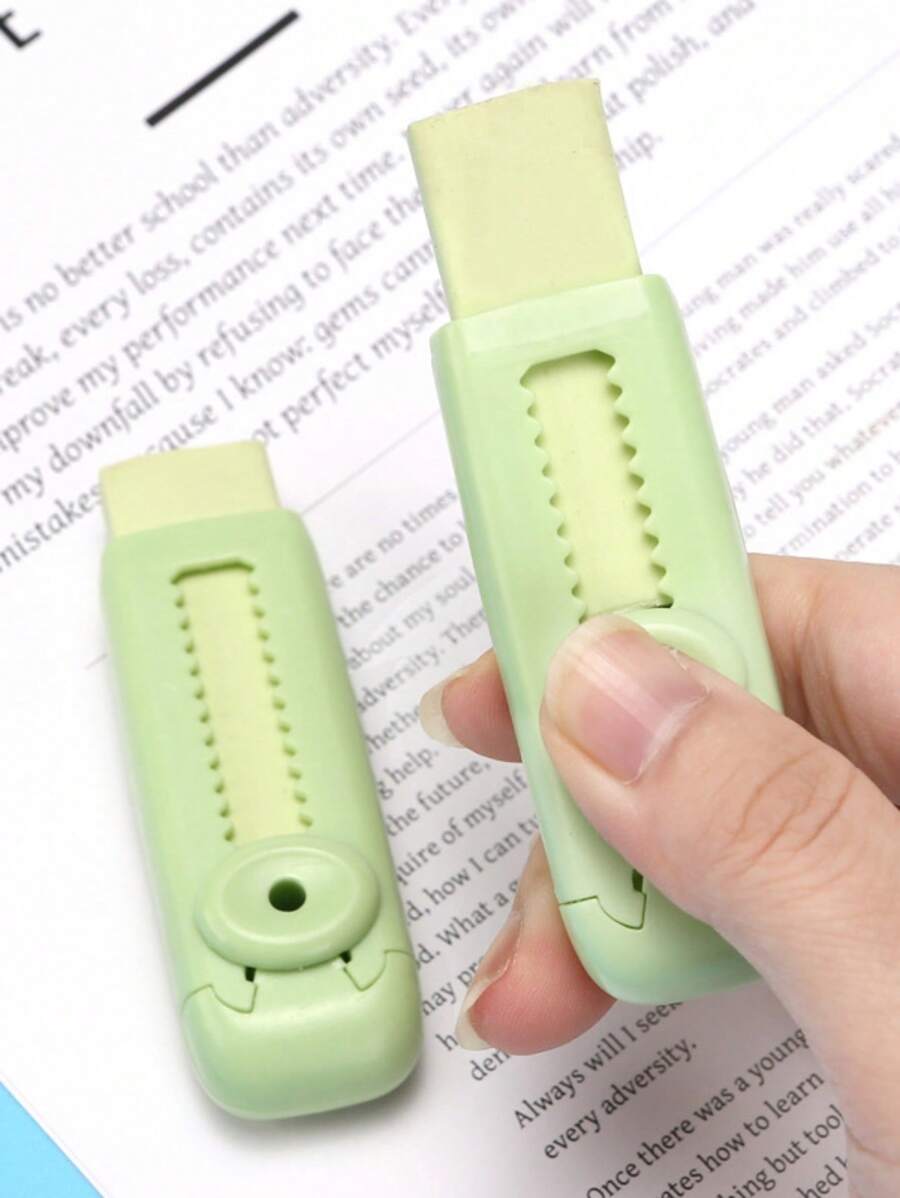 Set Of 3 Retractable, Clean And Flexible Erasers For Students | SHEIN USA