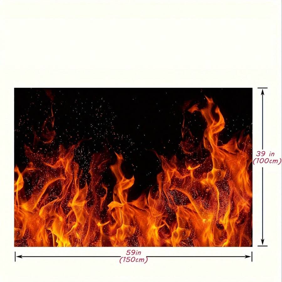 1pc Fire Backdrop For Fire Fighter Themed Birthday Party Photography ...