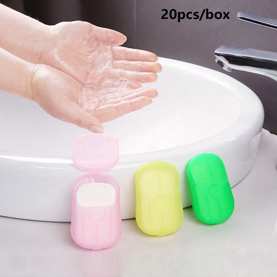 About 20pcs/Box Portable Mini Paper Soap Box, Disposable Travel Scented ...