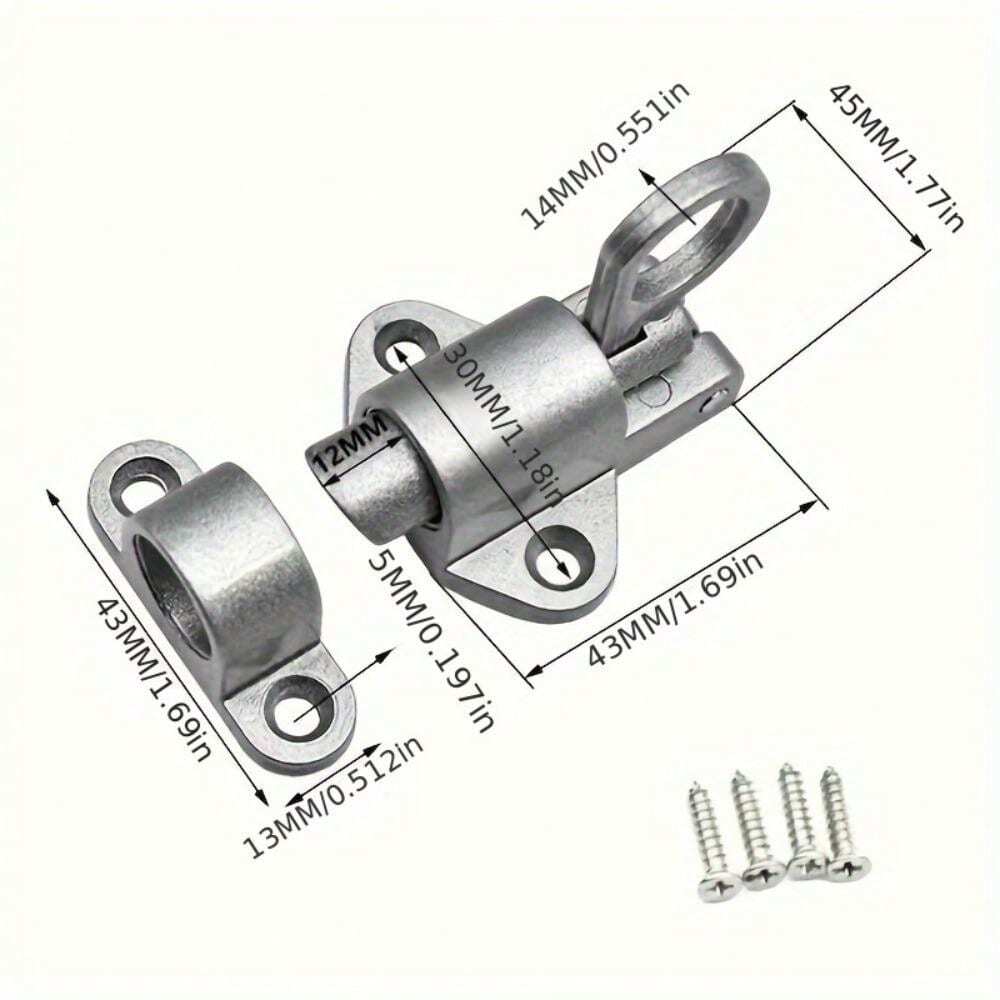 1pc Aluminum Alloy Spring Automatic Latch Sliding Door Window Self ...