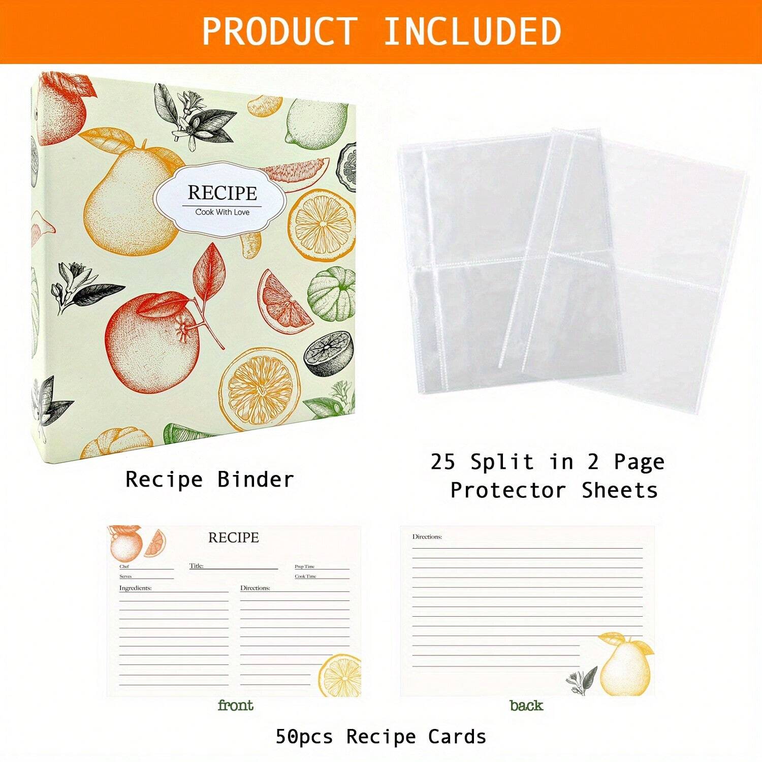 recipes-book-binder-set-cookbook-standard-3-ring-binder-kit-a5-size