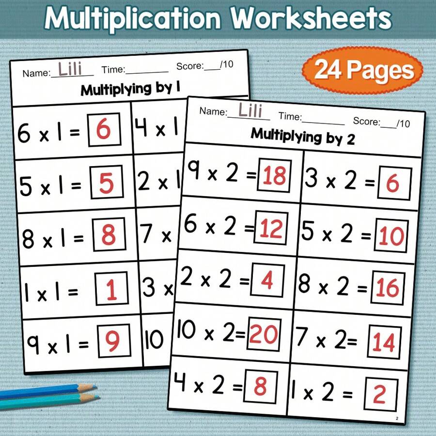 Lachilly Math Workbook Multiplication Division Fraction Exercises ...