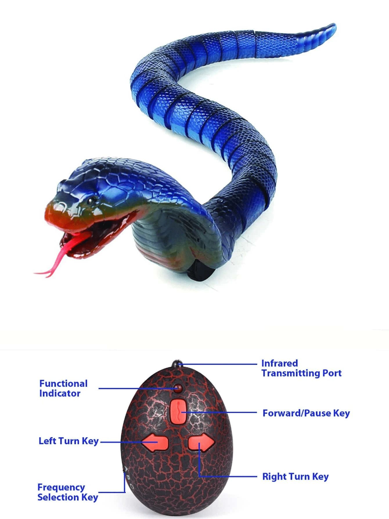 Remote Control Snake Toy, Rechargeable RC Realistic Snake Toy, Party ...