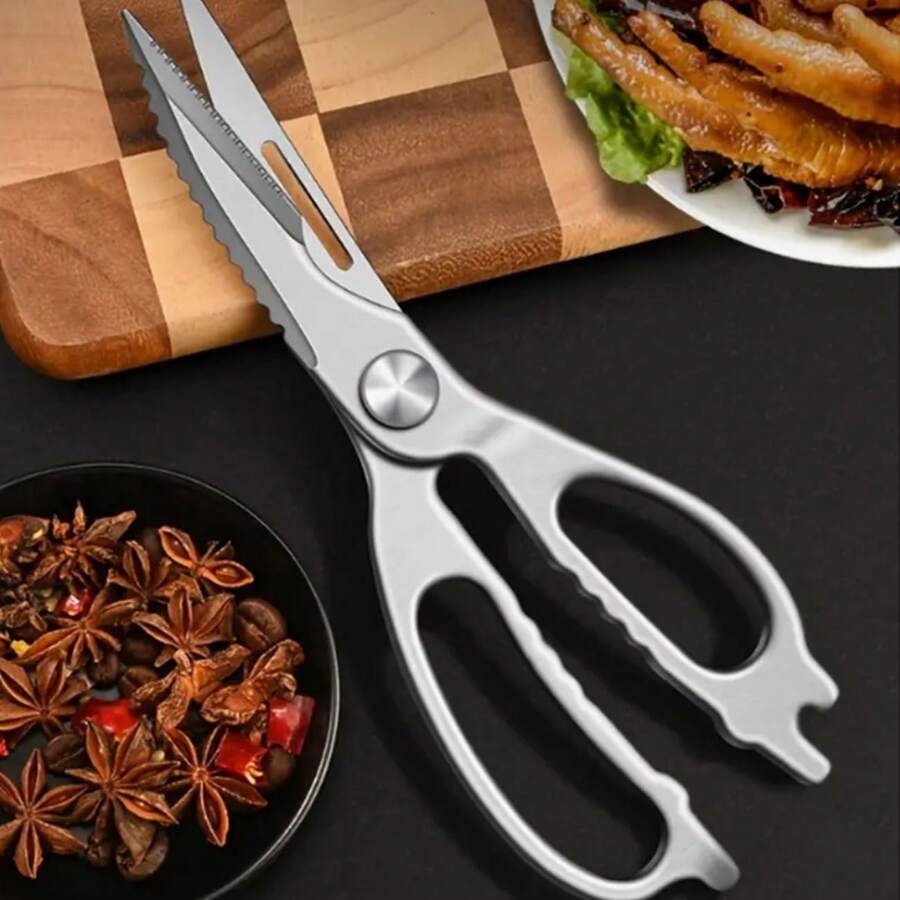 1pc Multi-Purpose Kitchen Shears -Stainless Steel, Easy-Grip Handle ...