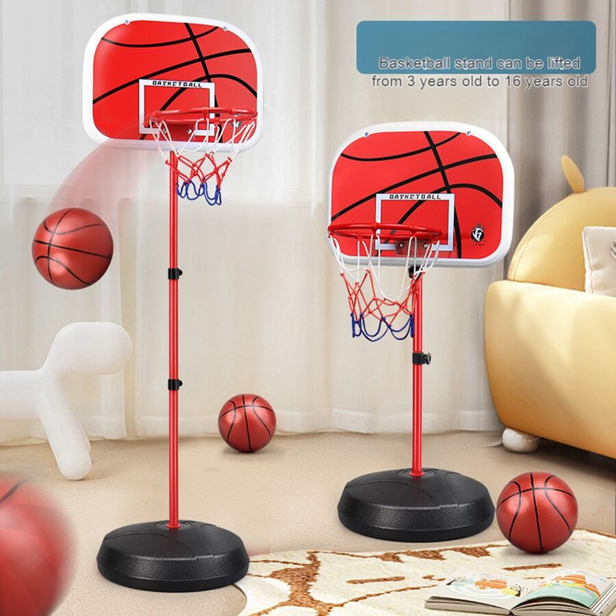 Adjustable Height Children's Basketball Hoop, Indoor And Outdoor Mini ...