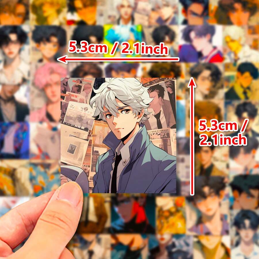 50PCS Fashionable Boy Stickers, Vinyl Waterproof Handsome Boys Bulk ...
