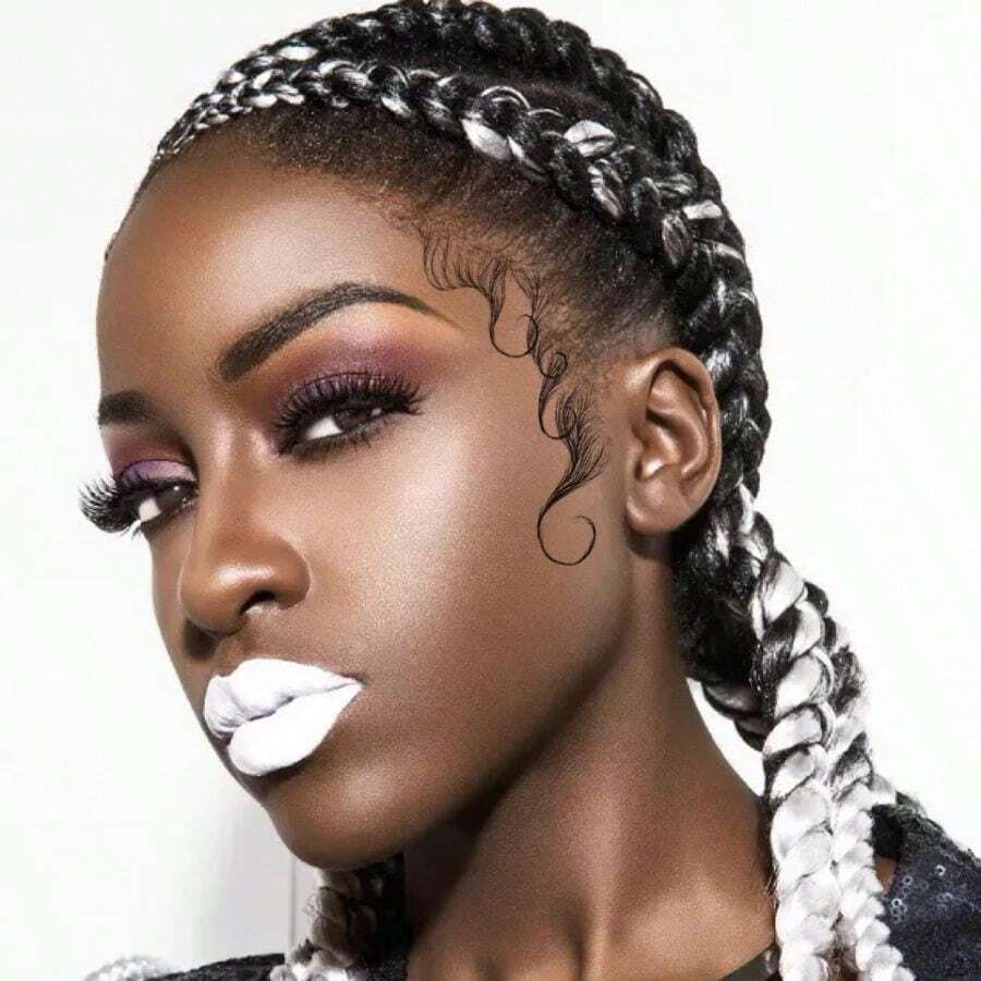 8 Styles Of Black Hairline Temporary Tattoo Stickers Perfect For ...