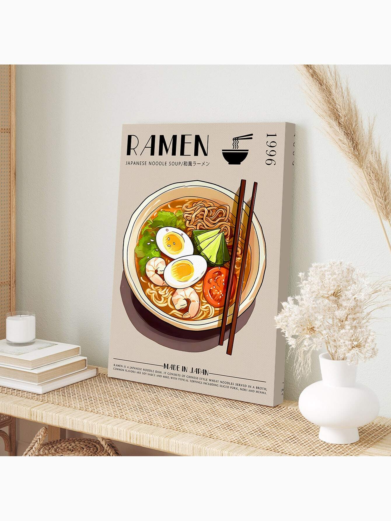 1Pc Japanese Ramen Poster Kitchen Wall Art Decoration, Food Print ...