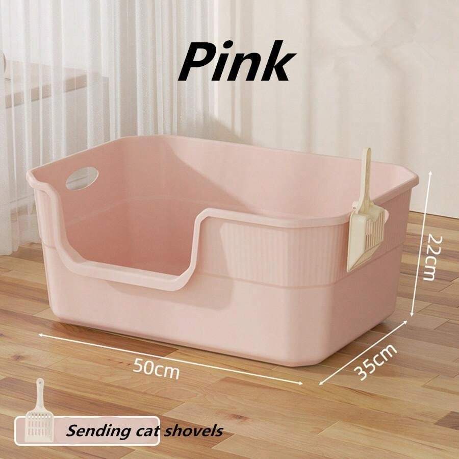 Extra Large Cat Litter Box With Splash Prevention, Open Top Cat Litter ...