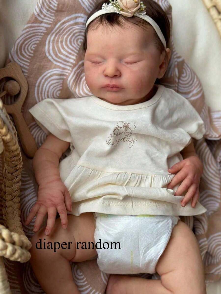 Realistische schlafende Baby Reborn Puppe von 50 CM mit 3D-gemalter Haut und Venengewebe, 20 ...