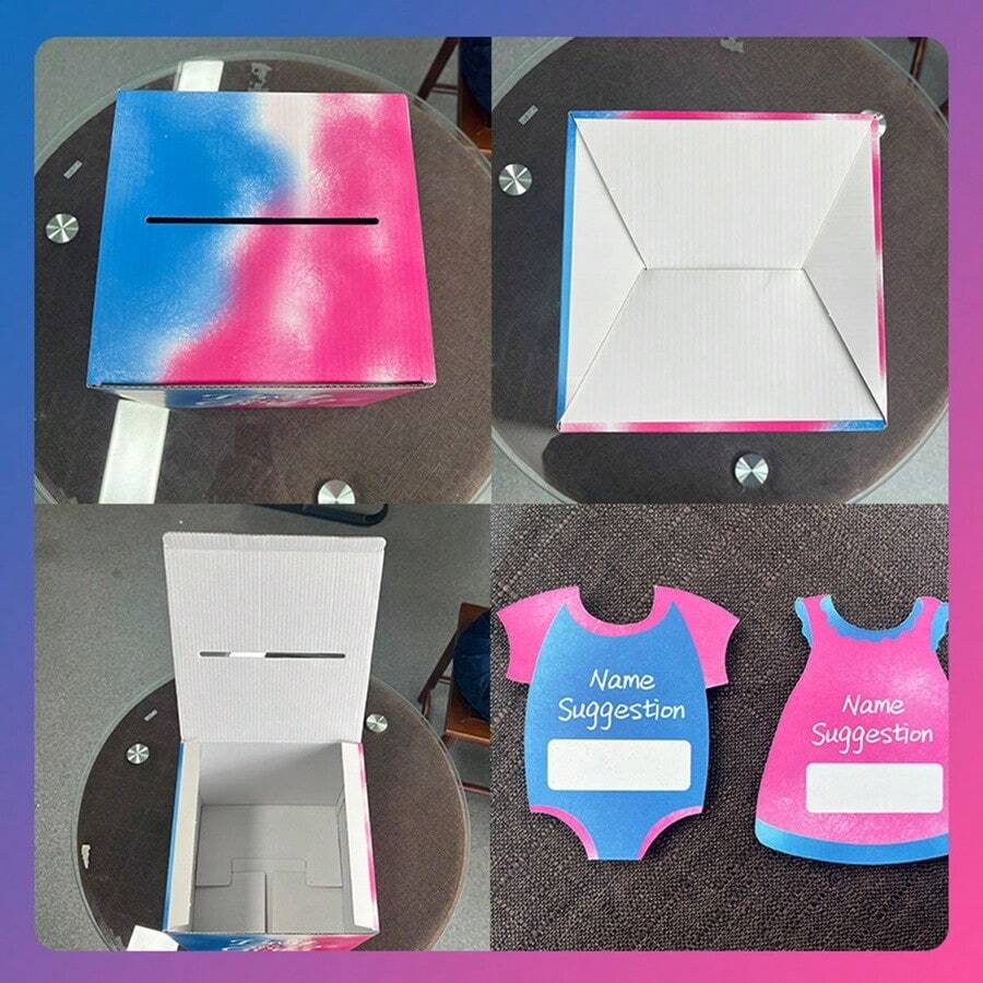 Gender Reveal Voting Box, Including 60 Voting Cards For Baby Shower ... Gender Reveal Voting Box, Including 60 Voting Cards For Baby Shower ...