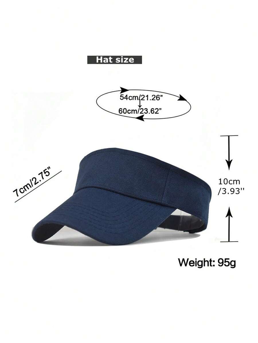 1/2/5pcs Sports Visor Hat - Classic For Men Women Simple Baseball Cap ...